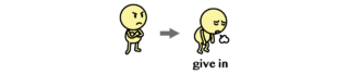 give in が「屈する、折れる」になる理由 | 英語イメージリンク